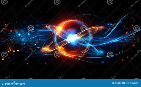 Understanding Quantum Physics Through Visual Representation And Energy Effects Stock Image