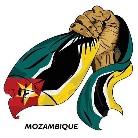 Fisted Hand Holding Mozambican Flag Vector Illustration Of Lifted Hand Grabbing Flag Flag