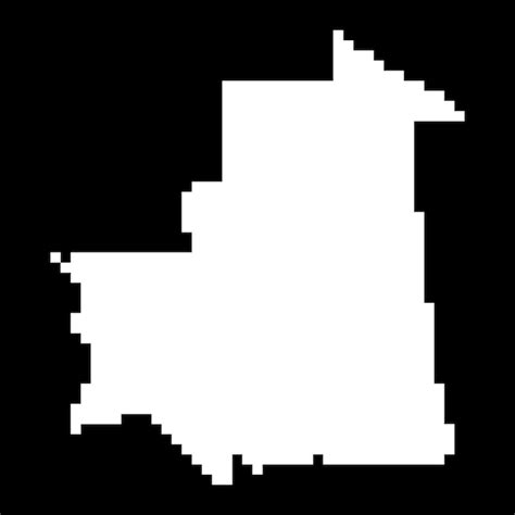 Premium Vector Pixel Map Of Mauritania Vector Illustration