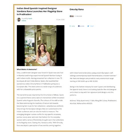 Oma By Rana Our Couturier Vandana Rana Vandy Gets
