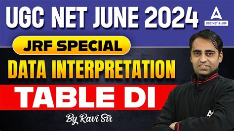 Data Interpretation For UGC NET Table DI By Ravi Sir YouTube