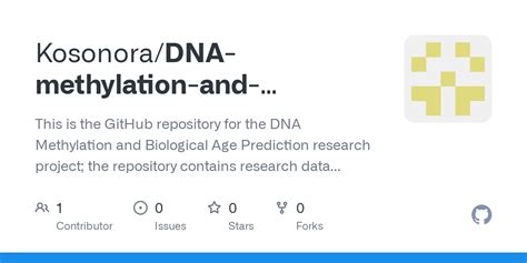 Github Kosonora Dna Methylation And Biological Age Study This Is The Github Repository For