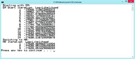 Hybrid Expectation Maximization And Newton Raphson Iterations For Download Scientific Diagram