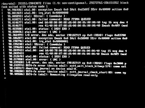 Fsck Exited With Status Code 1 Ask Ubuntu