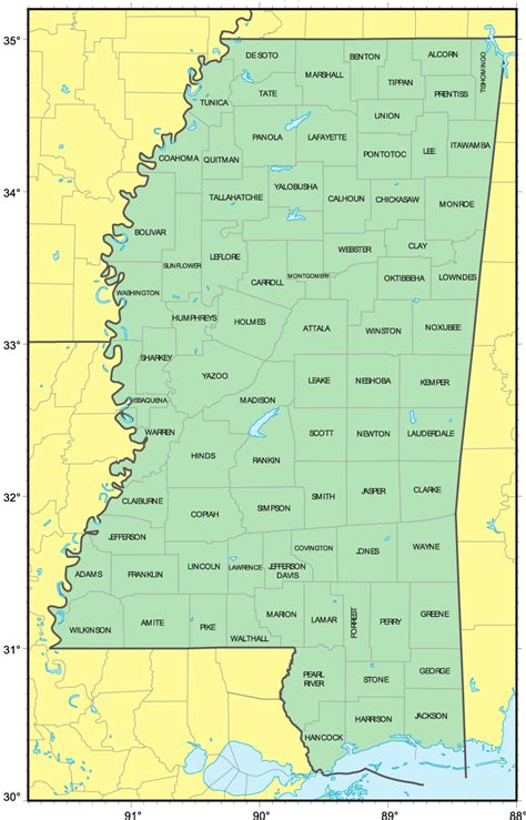 Counties In Mississippi In Alphabetical Order At John Rosado Blog