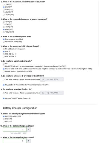 USB PD CHG EVM Configuration GUI Issue For TPS BQ Power Management Forum