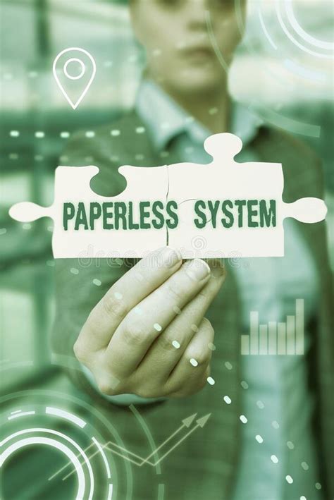 Text Sign Showing Paperless System Business Approach Storage Or Communication Of Information In