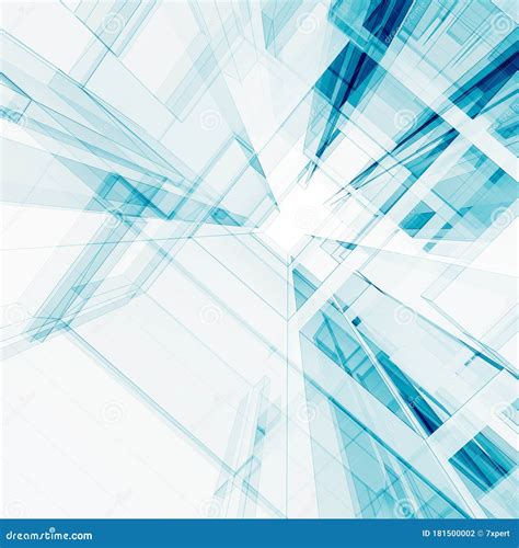 Abstract Architecture D Rendering Stock Illustration Illustration Of Vibrant Reflection