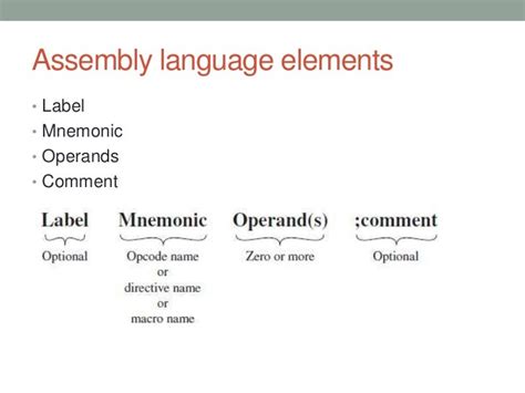 Lecture 4 Assembly Language