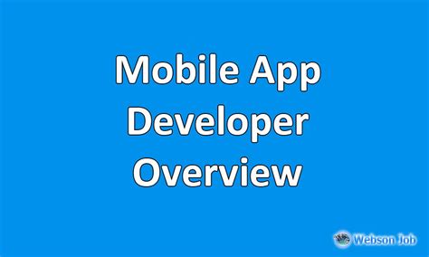 Upwork Profile Overview Sample For Mobile App Android Ios Webson Job