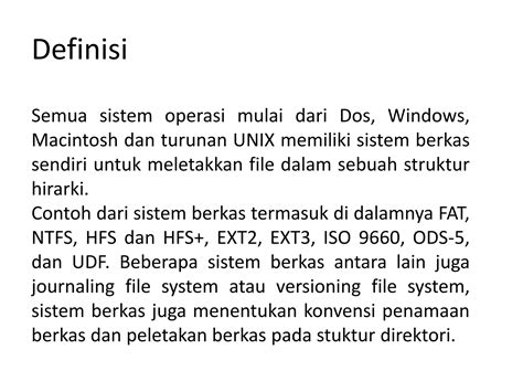 Sistem Operasi 11 Sistem Berkas Pada So Pptx