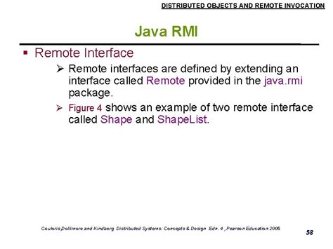Distributed Objects And Remote Invocation From Chapter 5