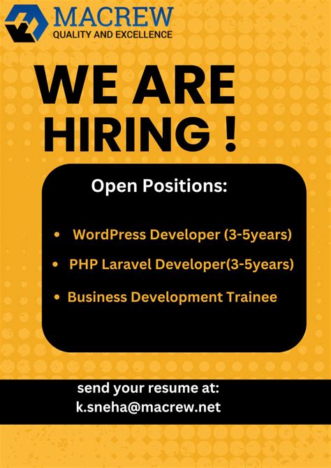 Macrew Technologies On Linkedin Wordpressdeveloper Laraveldeveloper Webdevelopment