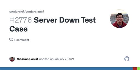 Server Down Test Case Issue 2776 Sonic Net Sonic Mgmt GitHub
