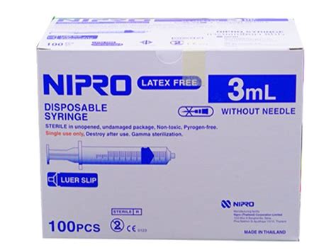 Nipro Disposable Syringes 3cc Allgenhealth