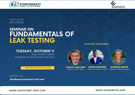 Manoj Patil On Linkedin Our Next Seminar On The Fundamentals Of Leak Testing Is In Pune India