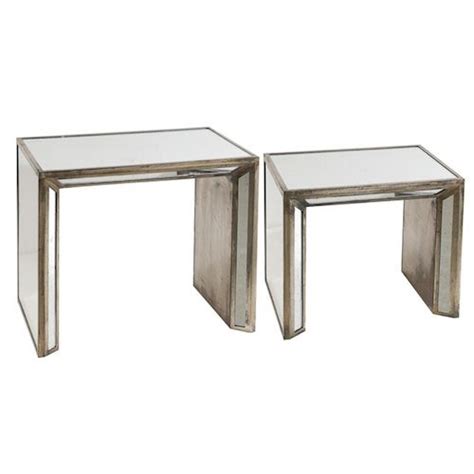 Horchow John Richard Collection Eglomise Nesting Side Tables