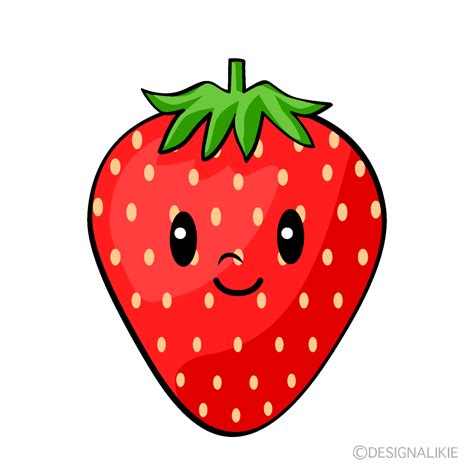 かわいいイチゴのイラスト素材無料ダウンロード IllustCute
