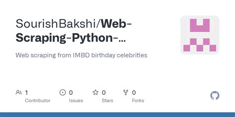Github Sourishbakshiweb Scraping Python Beautifulsoup Web Scraping From Imbd Birthday