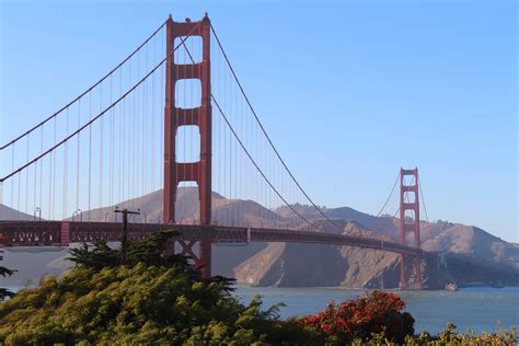 Free Images San Francisco Suspension Bridge Golden Gate Landmark