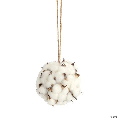 Melrose International Hanging Cotton Orb Decorations Set Of 12