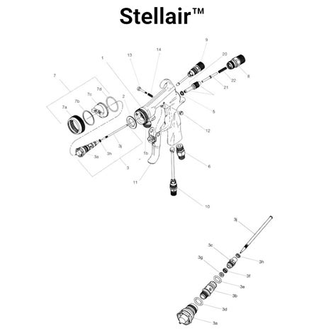 Graco Fluid Adjustment Assembly Stellair Spray Gun Replacement Mpn