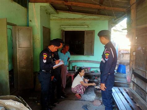 ဆင်ပေါင်ဝဲမြို့ရှိ နေအိမ်များ မီးဘေးလုံခြုံရေးအတွက် တစ်အိမ်တက်ဆင်း မီးသတိမူရေး ကွင်းဆင်းစစ်ဆေးခ