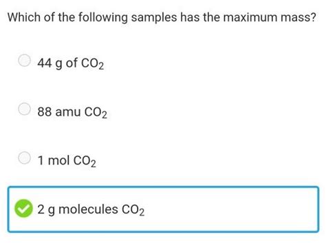 Which Of The Following Samples Has The Maximum Mass Filo