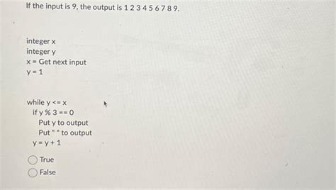 Solved If The Input Is 9 The Output Is 123456789 Integer