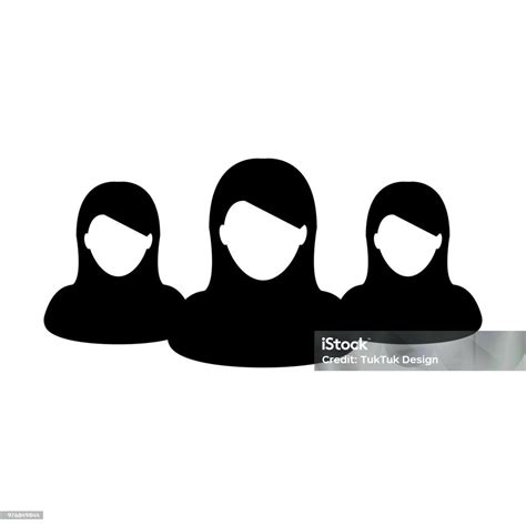사람의 여성 아이콘 벡터 그룹 기호 평면 색 문양 그림에서 비즈니스 관리 팀에 대 한 아바타 감독에 대한 스톡 벡터 아트 및 기타 이미지 Istock