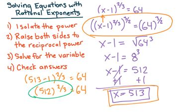 Solving Equations With Rational Exponents Educreations