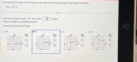 Solved Describe How The Graph Of The Function Can Be