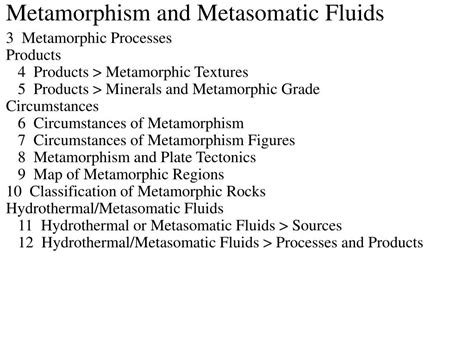 Ppt Metamorphism And Metasomatic Fluids Powerpoint Presentation Free Download Id 336633