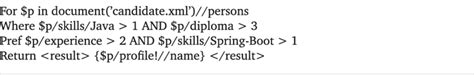 An Example Of Xquery Request With Preference On Structure And Values
