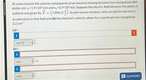 Solved At Some Instant The Velocity Components Of An Chegg Com