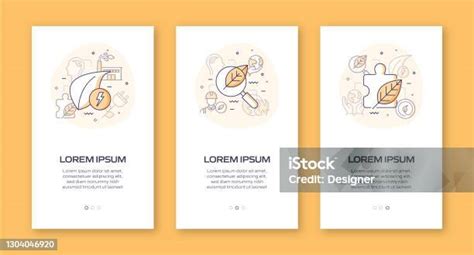 평면 아이콘이 있는 지구 온난화 컨셉 온보딩 모바일 앱 페이지 화면 Ux Ui 디자인 템플릿 벡터 일러스트레이션 가솔린에 대한 스톡 벡터 아트 및 기타 이미지 Istock