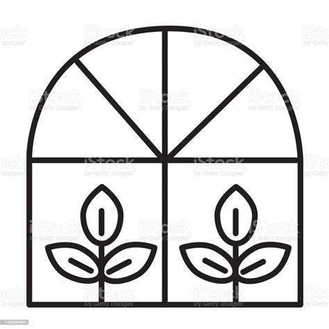 현대 농장 및 농업 아이콘 개념 얇은 라인 스타일 편집 스트로크 비닐하우스에 대한 스톡 벡터 아트 및 기타 이미지 비닐하우스