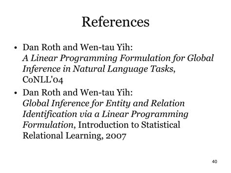 Ppt Global Inference Via Linear Programming Formulation Powerpoint