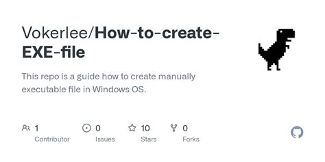 Github Vokerleehow To Create Exe File This Repo Is A Guide How To Create Manually Executable