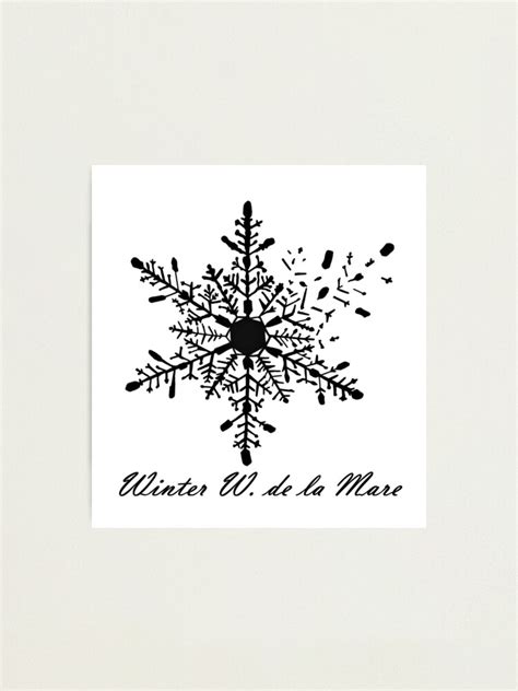 Decaying Snowflake Damon Torrance Tattoo Kill Switch Penelope Douglas Photographic Print