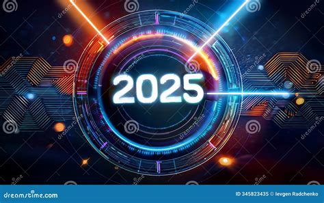 digital progress bar design with glowing completion indicator for futuristic application in 2025