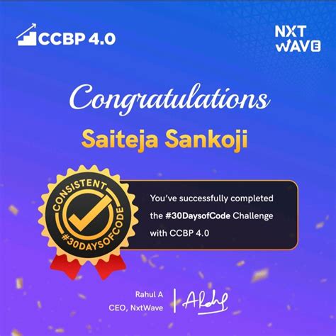 Saiteja Sankoji On Linkedin Nxtwave