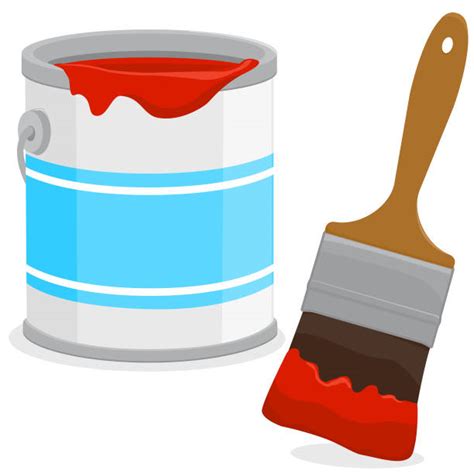 410 Pote De Pintura Roja Ilustraciones De Stock Gráficos Vectoriales