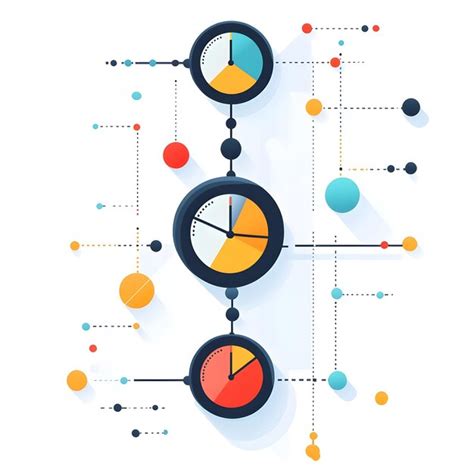 Flat Glossy Timeline Interface Representing Project Milestones Concept As A Glossy Timeline