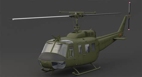 3d Model Bell Uh 1d Huey Helicopter