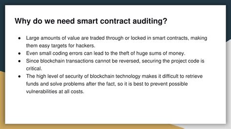 Ppt Smart Contract Security Audit Powerpoint Presentation Free