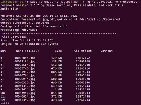 How To Install Foremost Data Recovery Tool In Ubuntu