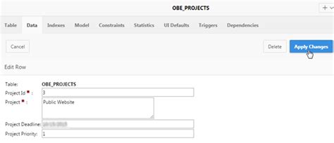 Manipulating Database Objects Using Oracle Application Express 50