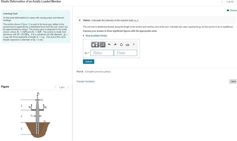 Solved Elastic Deformation Of An Axially Loaded Member Of Chegg Com