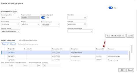 Invoice Proposal Project Invoice Integration Microsoft Learn